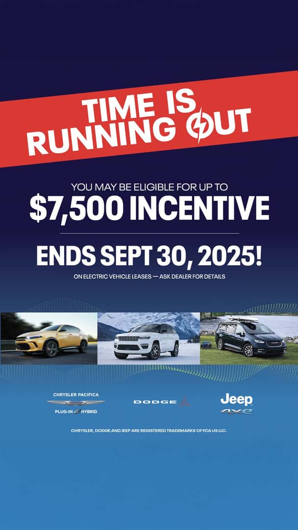 Fall Car Deals | EV Tax Credit + Trade-In | North Country CDJR Arab