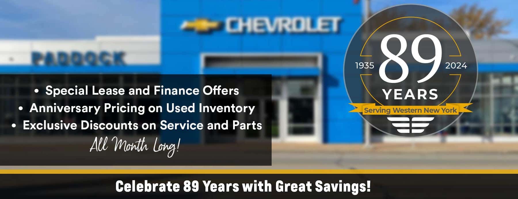Anniversary Specials | Paddock Chevrolet