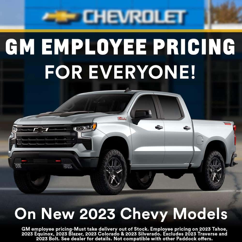 Anniversary Specials | Paddock Chevrolet