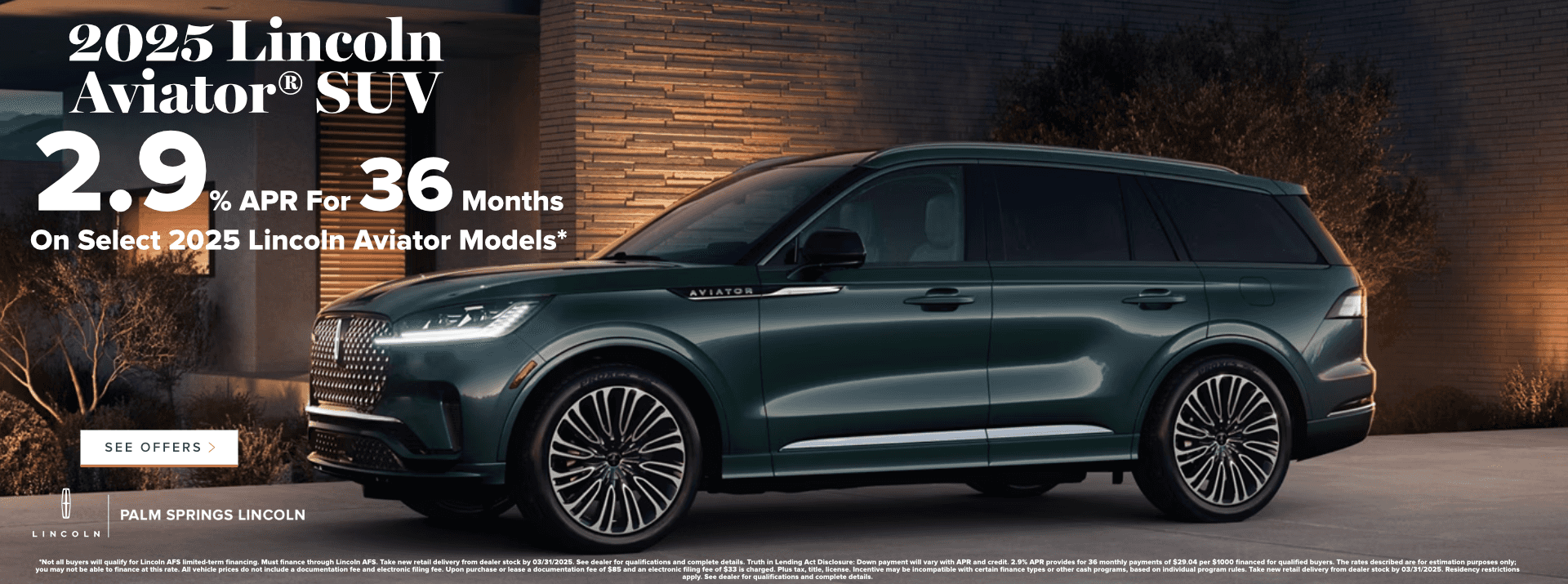 New Lincoln Aviator for Sale in Cathedral City, CA