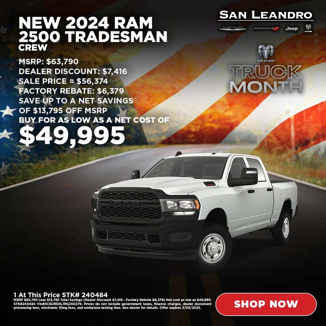 Exclusive Lease Specials at San Leandro Chrysler Dodge Jeep RAM | Near ...