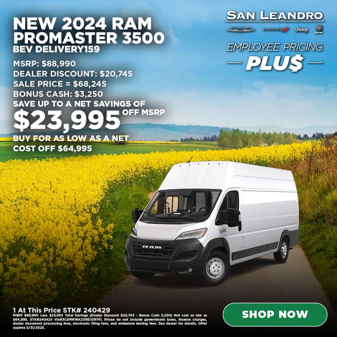 Exclusive Lease Specials at San Leandro Chrysler Dodge Jeep RAM | Near Oakland & Hayward