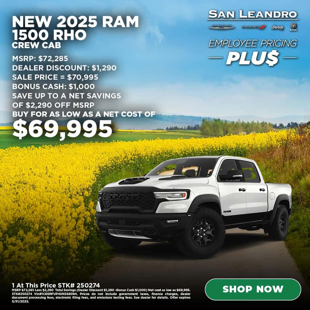 Exclusive Lease Specials at San Leandro Chrysler Dodge Jeep RAM | Near Oakland & Hayward