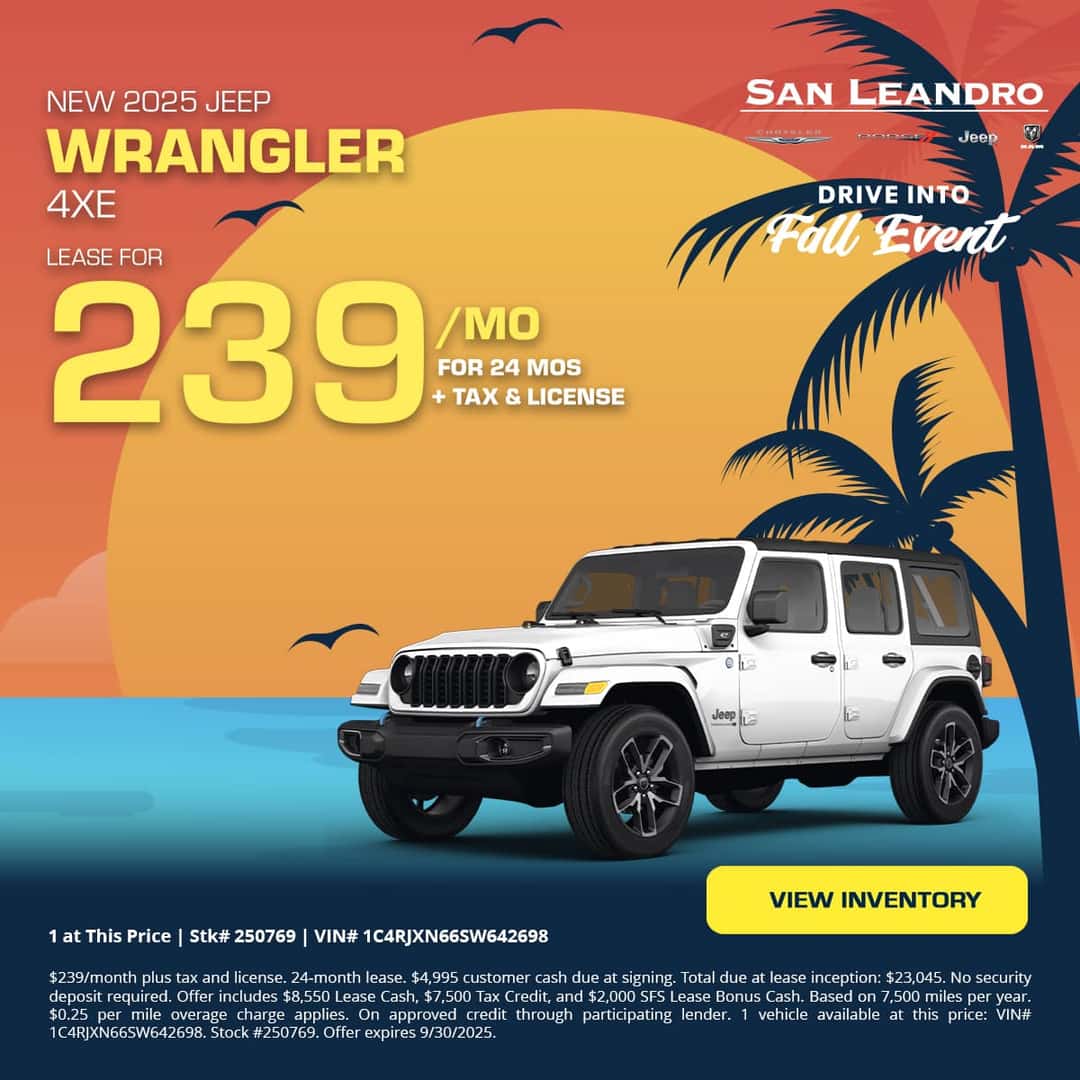 Exclusive Lease Specials at San Leandro Chrysler Dodge Jeep RAM | Near ...